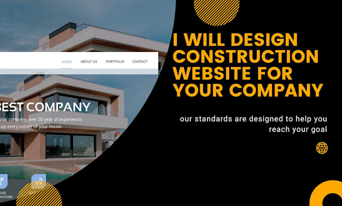 Design professional construction website for your company by ...