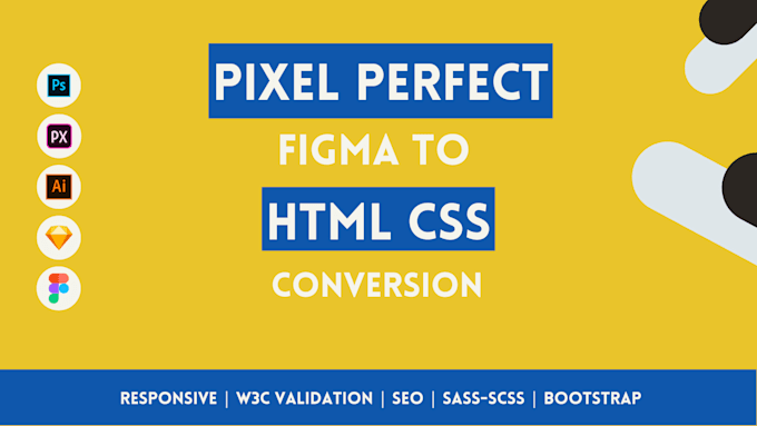 Convert figma psd xd file to html responsive by Yildizware | Fiverr