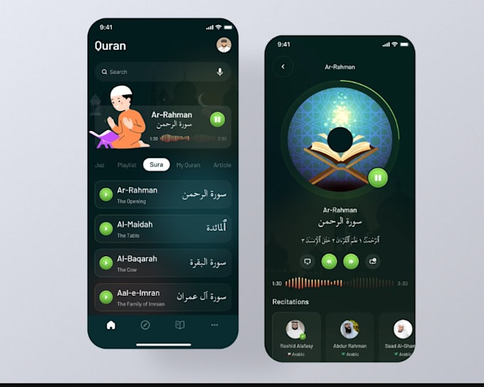 Build quran app, islamic prayer time app, hadith apps by Techonyxx | Fiverr