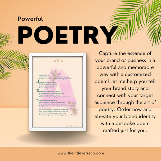 Create a powerful and memorable poem for your brand or business by ...