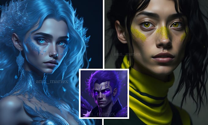 Create unique ai generated characters and paint over them by Ann_mariex ...