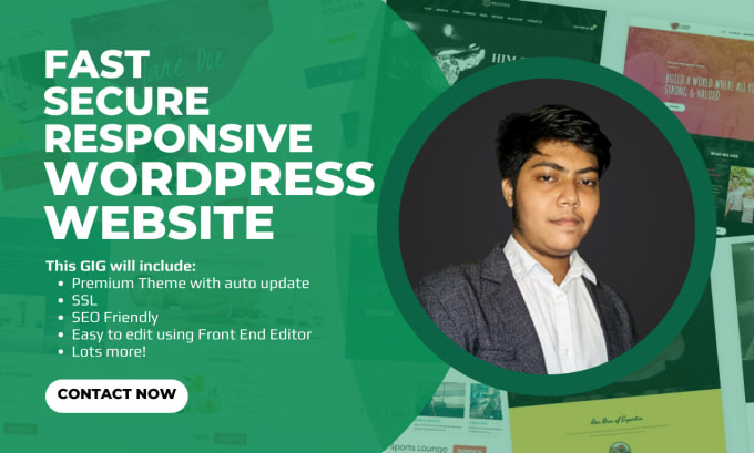 Do responsive fast and secure wordpress website by Rifat_newaz1998 | Fiverr