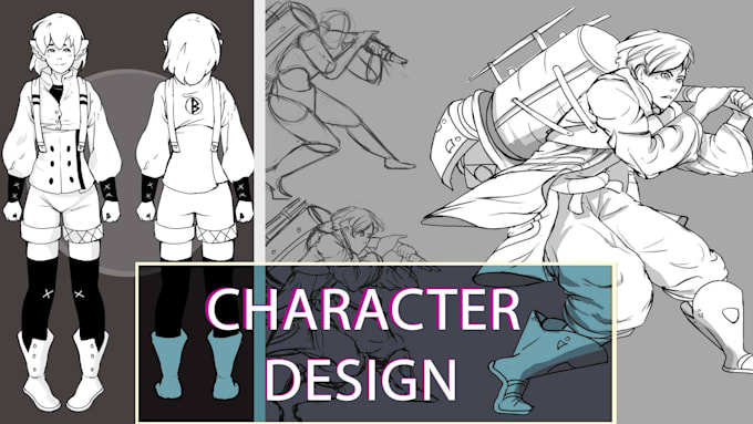 Draw a character sheet for your projects by Roulwo | Fiverr