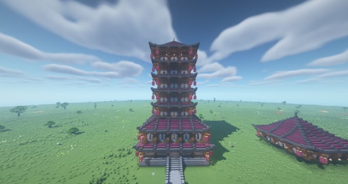 Build japanese style buildings in minecraft by Spacielion | Fiverr
