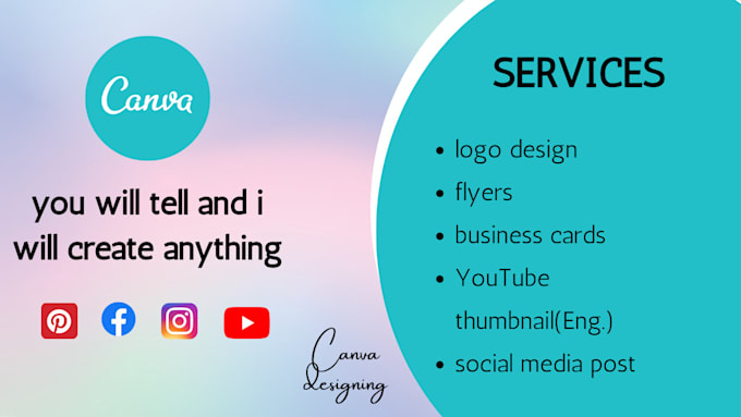 Create catchy canva design and canva logo design by Amnay112 | Fiverr