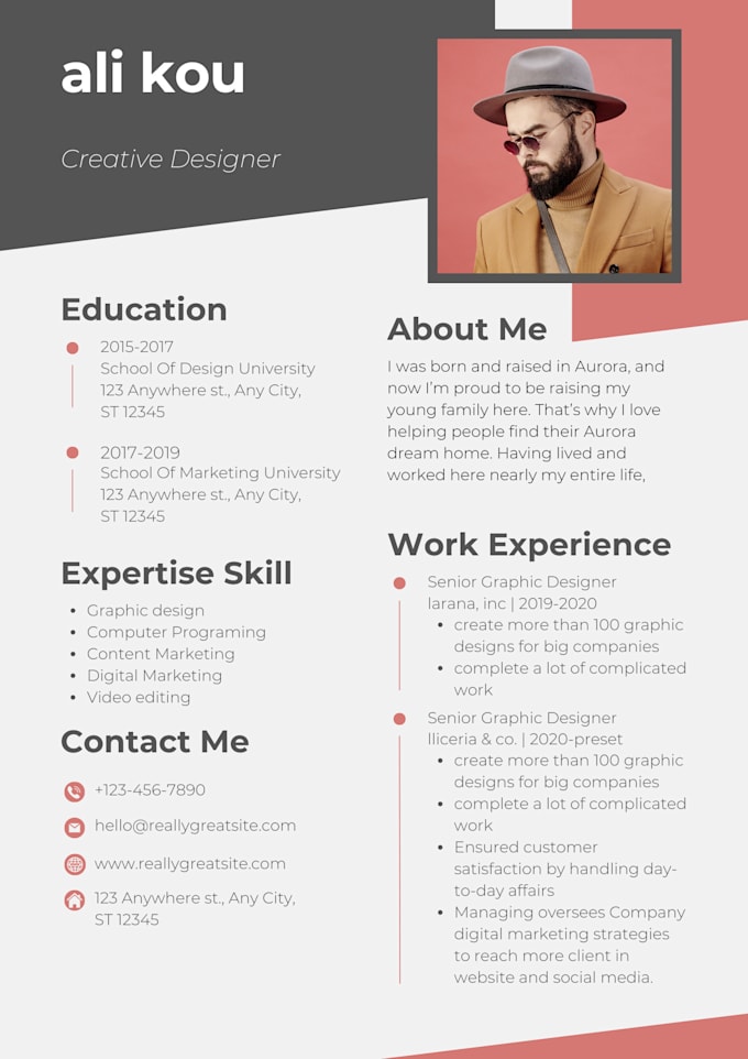 Do the perfect cv design for you business by Naima0427 | Fiverr