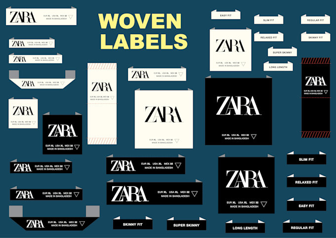 Create woven label design and deliver physically by Ranelchangma | Fiverr