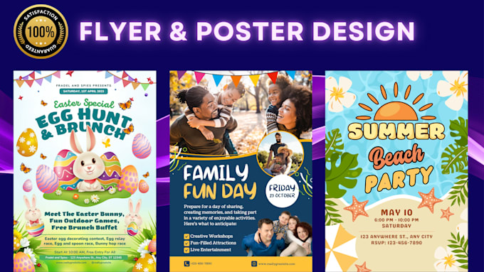 Design perfect flyers and posters by Gulnazbaloch | Fiverr