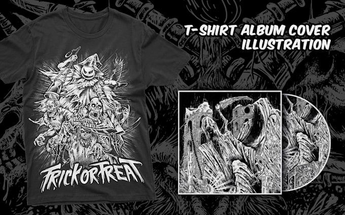 Draw dark art, gore, horror, metal album art illustration by Zedisorder ...