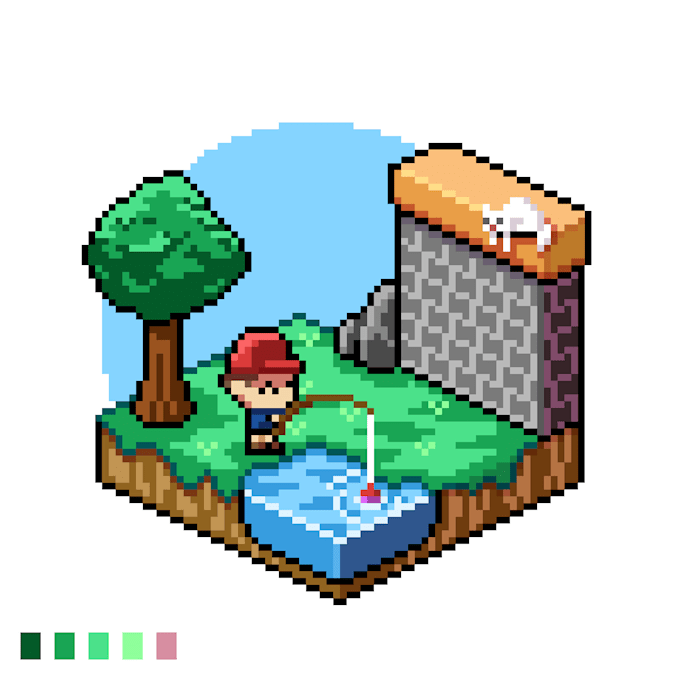Create isometric 3d pixel art for your game assets by Obelisxx | Fiverr