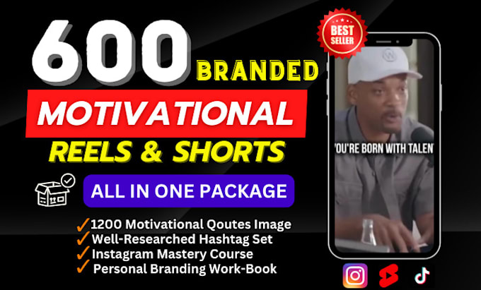 Create 600 motivational instagram reels and youtube shorts by Reels_studio | Fiverr