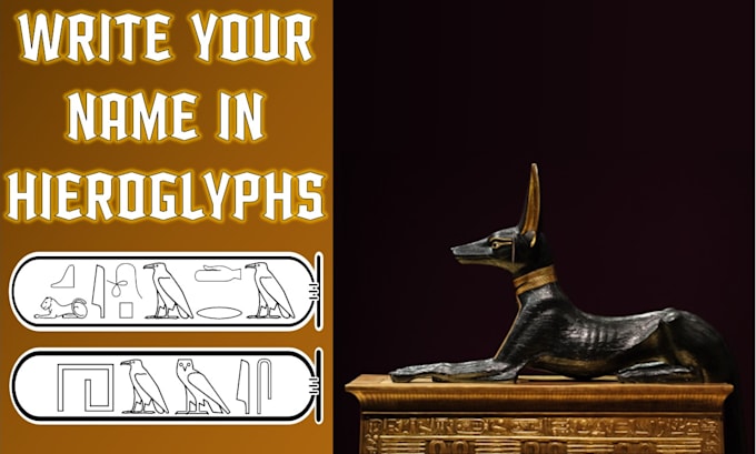 Write your name in ancient egyptian hieroglyphs by Marii_am | Fiverr