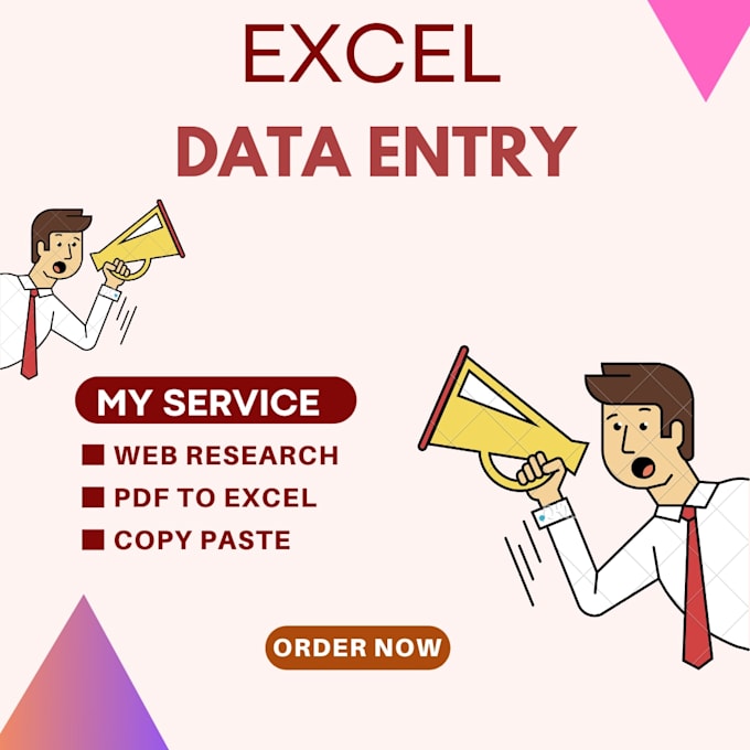 Do data entry, pdf to excel, copy paste, web research by Mrsabbir1 | Fiverr