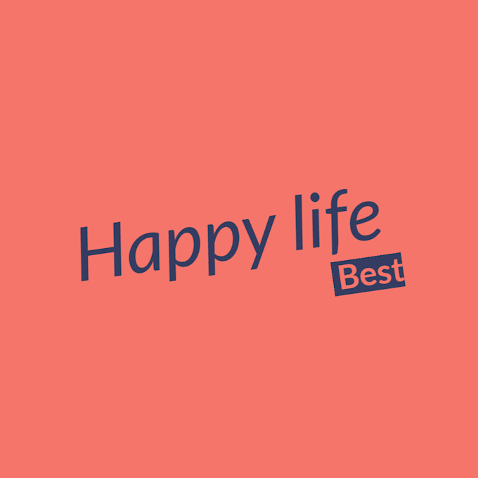 Happy life logo welcom by Imarinabdoo | Fiverr