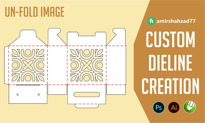 Create custom dieline for any shape of box, bag, corrugated, label, cup ...