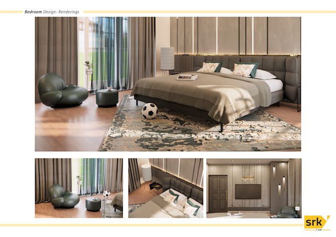 Create interior design for your space with realistic render by Srk_d ...