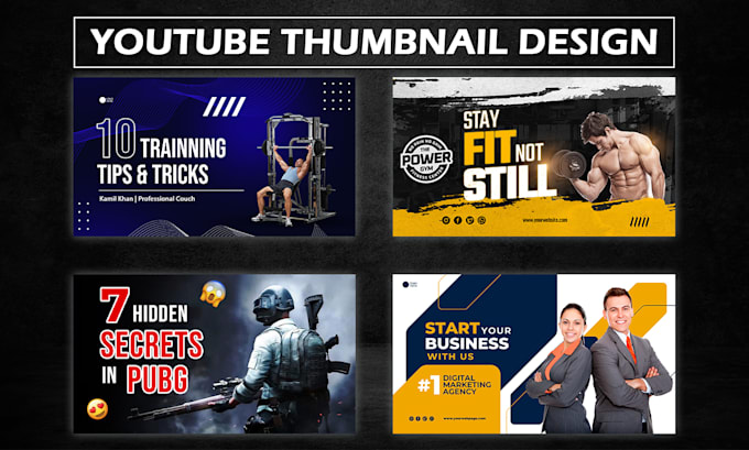 Design attractive youtube thumbnail by Ahmardesigns | Fiverr
