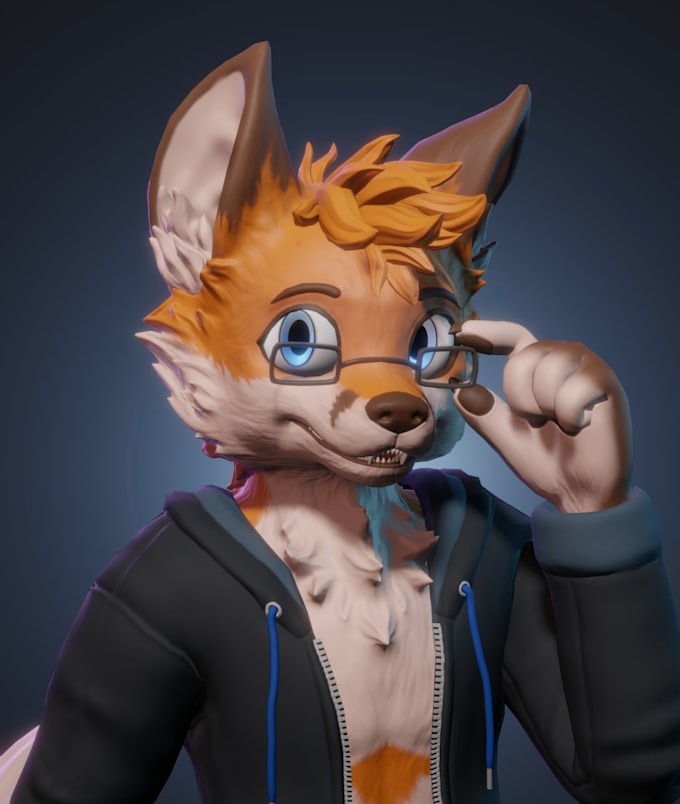 Furry vrchat avatar, vroid vtuber, vrc, anime vr chat avatar by ...