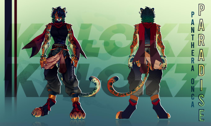 Draw furry simple reference sheet by Kaloxzzmooon | Fiverr