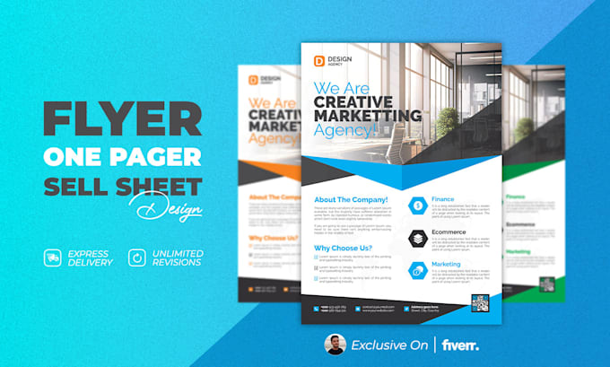 Design business one pager, sell sheet, urgent flyer by Zahidkhondokar ...