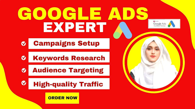 Setup and manage your google ads adwords ppc campaigns, search ads by Sarmin567 | Fiverr