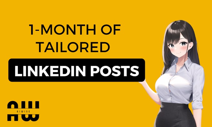 Write one month of linkedin posts tailored for your industry by Hypersociety | Fiverr