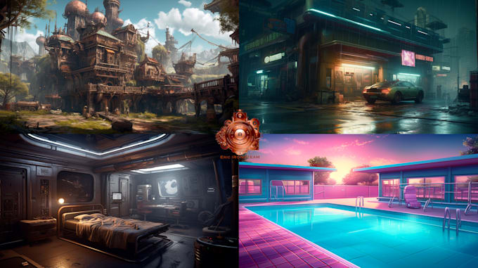 Create custom game backgrounds in any style for your project by Liagel ...