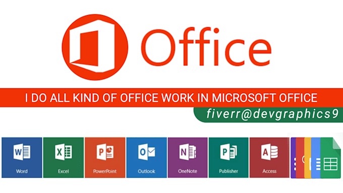 All type of work in ms office by Devgraphics9 | Fiverr