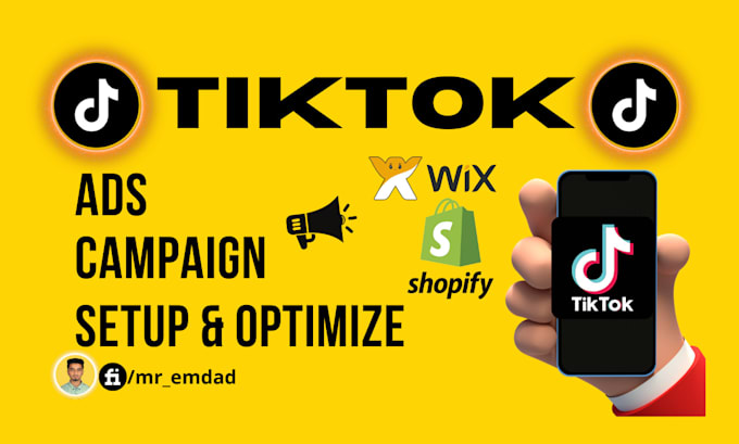 Run, optimize, manage tiktok ads campaign, tik tok pixel, shopify, wix ... Run, optimize, manage tiktok ads campaign, tik tok pixel, shopify, wix ...