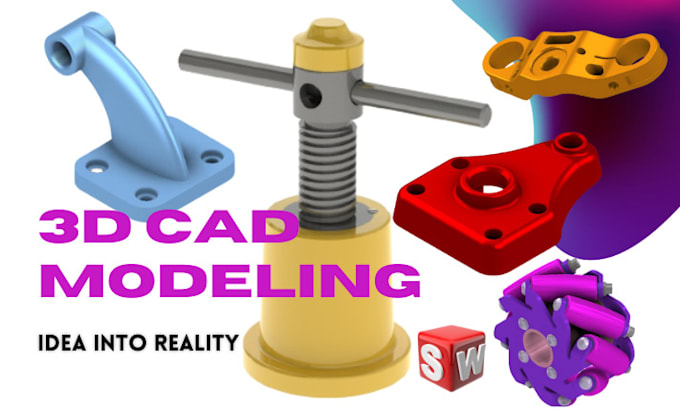 Do 3d cad modeling, 3d printing, 2d drawings, stl, dxf, obj by Ahdilameer | Fiverr