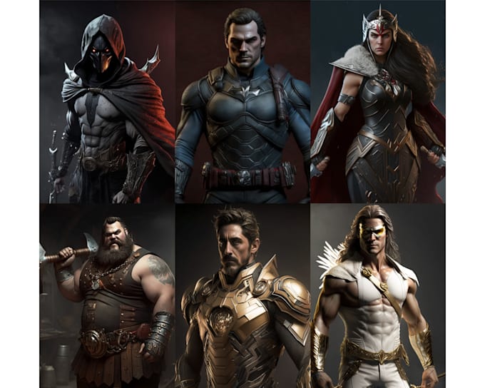 Create stunning character concepts using ai by Legitnick | Fiverr