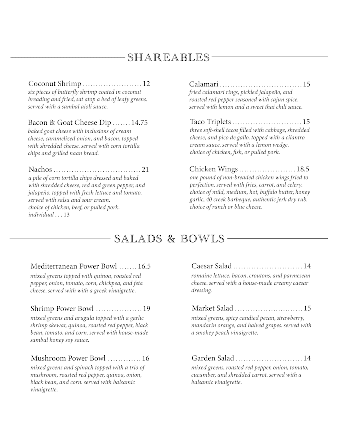 Design a menu that best describes your establishment by Jasminerainvill ...
