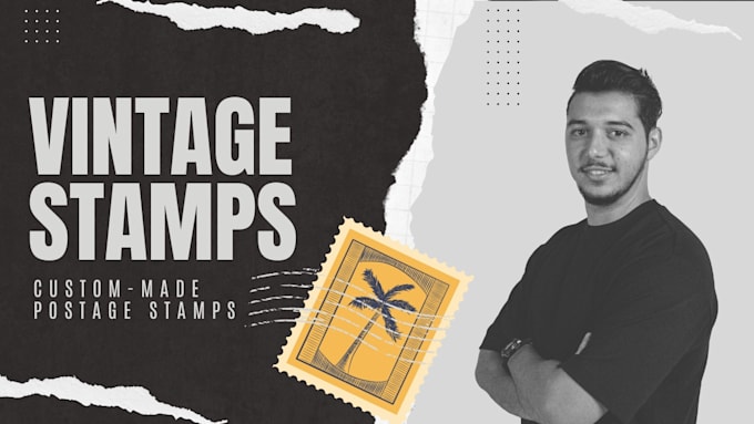 Make you a custom vintage postage stamp by Medhammam | Fiverr