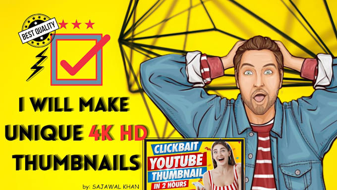 Design unique 4k hd thumbnails for you by Sajawalshakeel_ | Fiverr