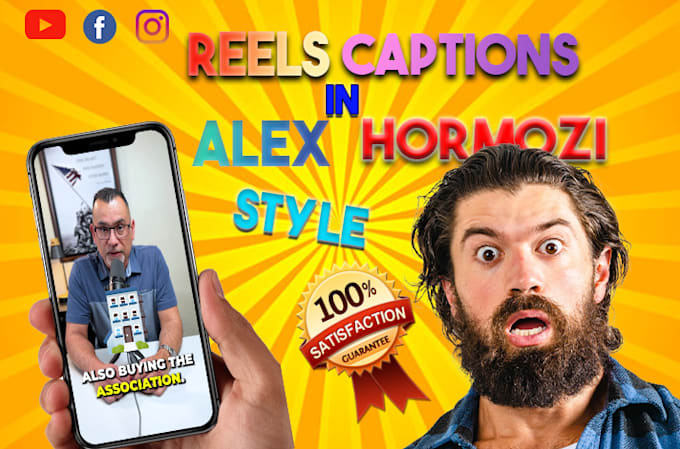 Edit your reels, tiktok video captions in alex hormozi style by Musamasaqib | Fiverr