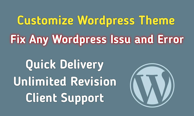 Install wordpress, setup theme, do customization and fix errors by ... Install wordpress, setup theme, do customization and fix errors by ...