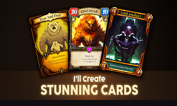 Create a stunning card game design, tcg, ccg, for you by Alebattini ...