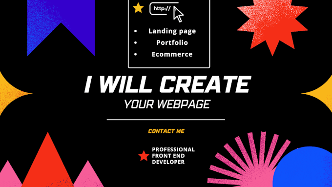 Create a custom website design with html, css, js, and react by ...