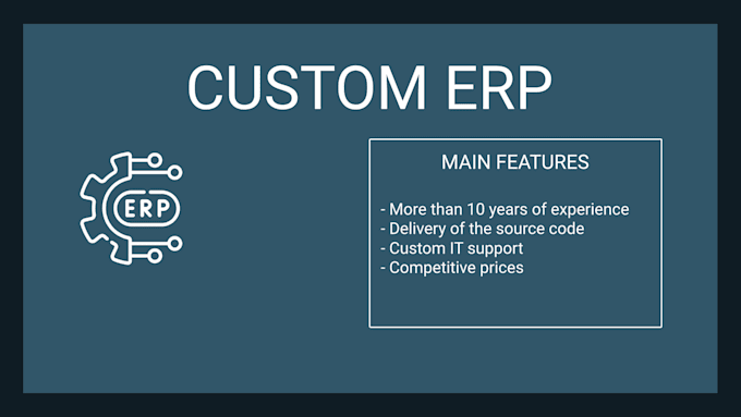 Develop your custom erp by Josu92 | Fiverr