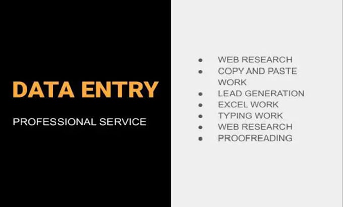 Do freelance data entry work by Iammkr4975 | Fiverr