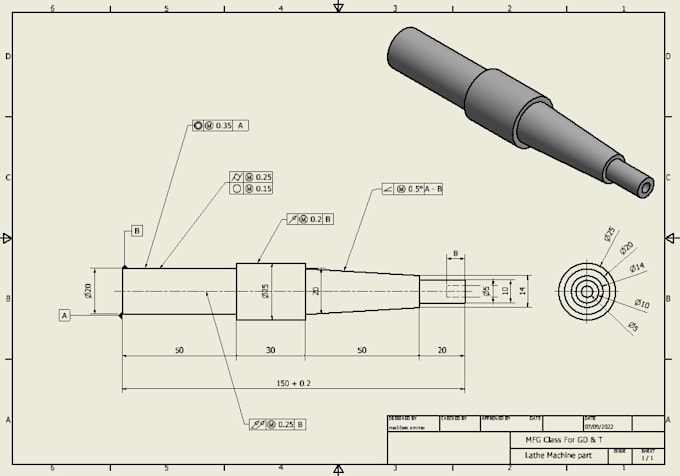 Make cad technical drawings with gd and t requirments by Abbasamazai | Fiverr