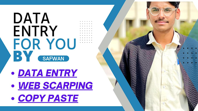 Do data entry, web scraping, excel, typing, copy paste work by Sir ...
