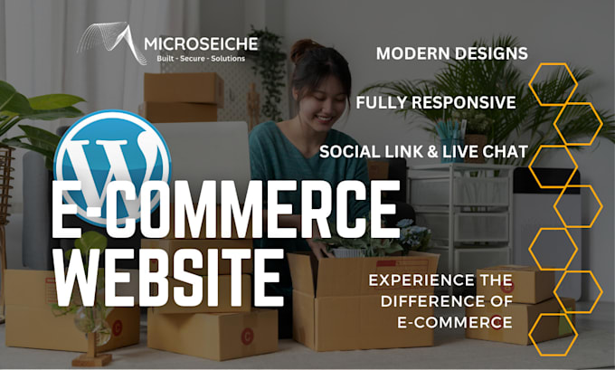 Develop wordpress ecommerce website, also redesign your website by ...