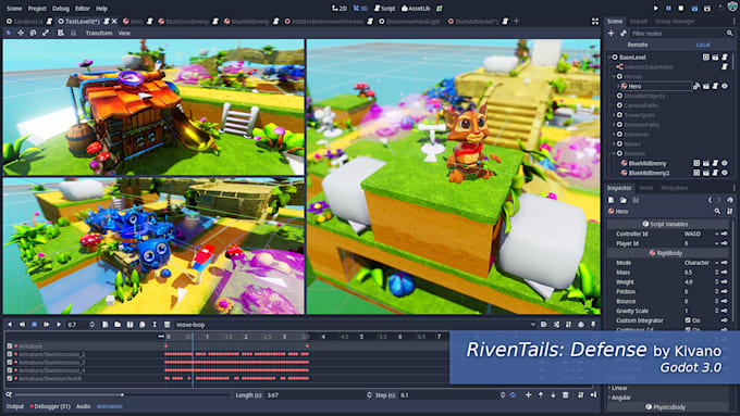 Develop 2d godot model charater, godot engine, 2d godot game by ...