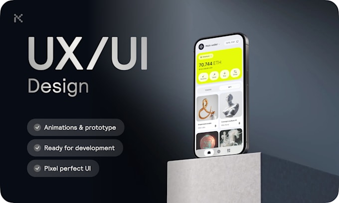 Design your mobile app or web, prototype, and wireframe by Klimnova | Fiverr