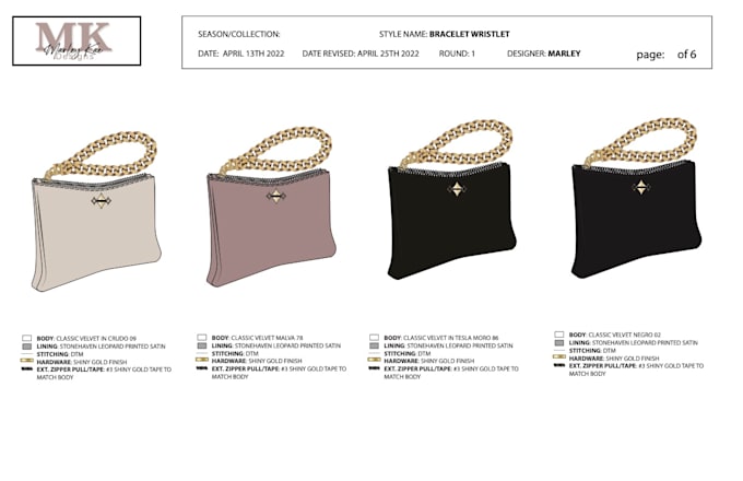 Create an accurate and detailed bag or handbag techpack by Marleykae23 ...