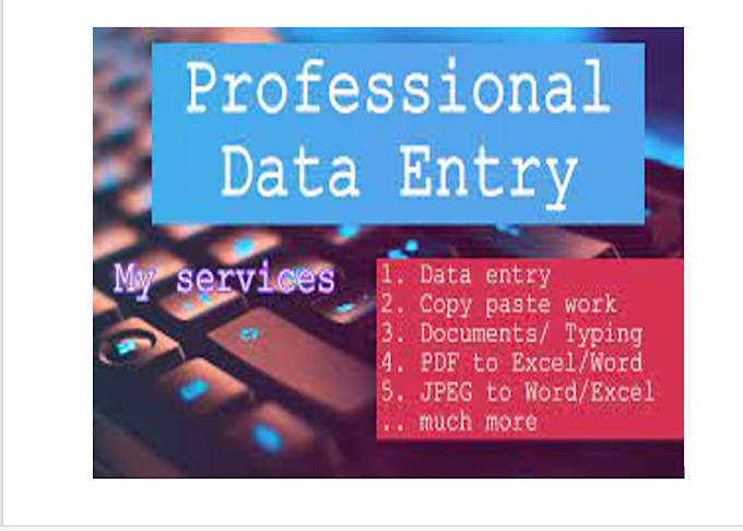 Professional data entry services by Pavan_rr | Fiverr