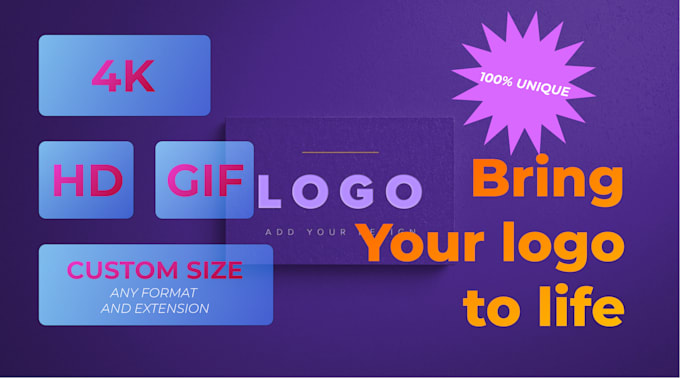 Produce a custom unique logo animation by Goldlexstudio | Fiverr