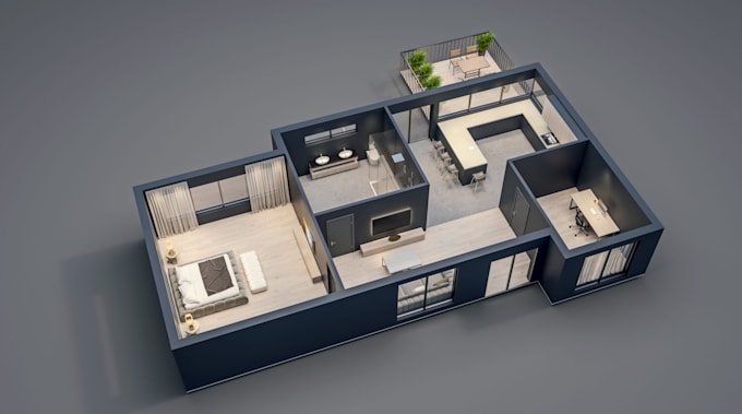 Design autocad 3d floor plan by Akas111 | Fiverr
