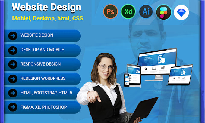 Design responsive website in 10 hours by Funsguru | Fiverr